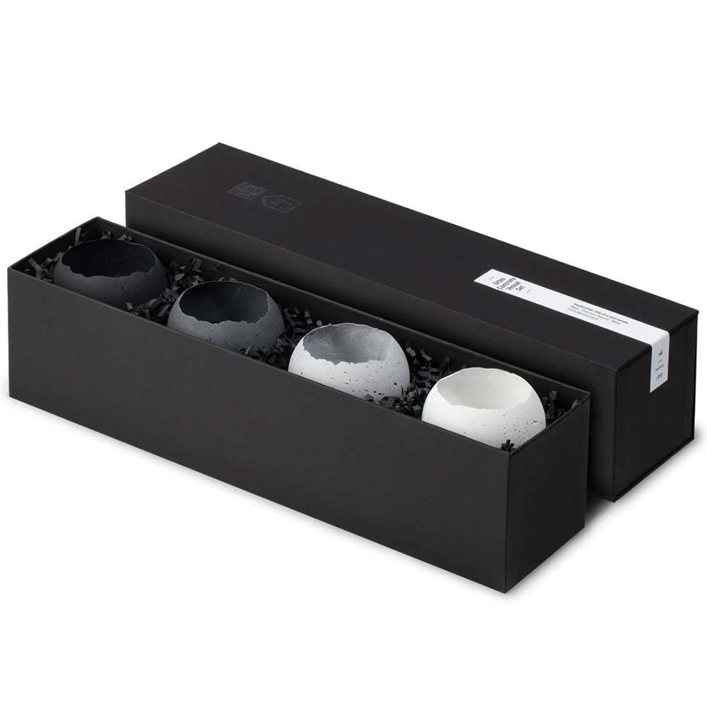 KONZUK Orbis Vessels - Box Set of 4, Grey: Design Quest