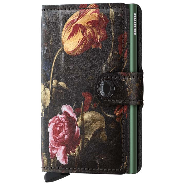 Secrid RFID Secure Mini Wallet with Button ART - Flowers*: Design Quest