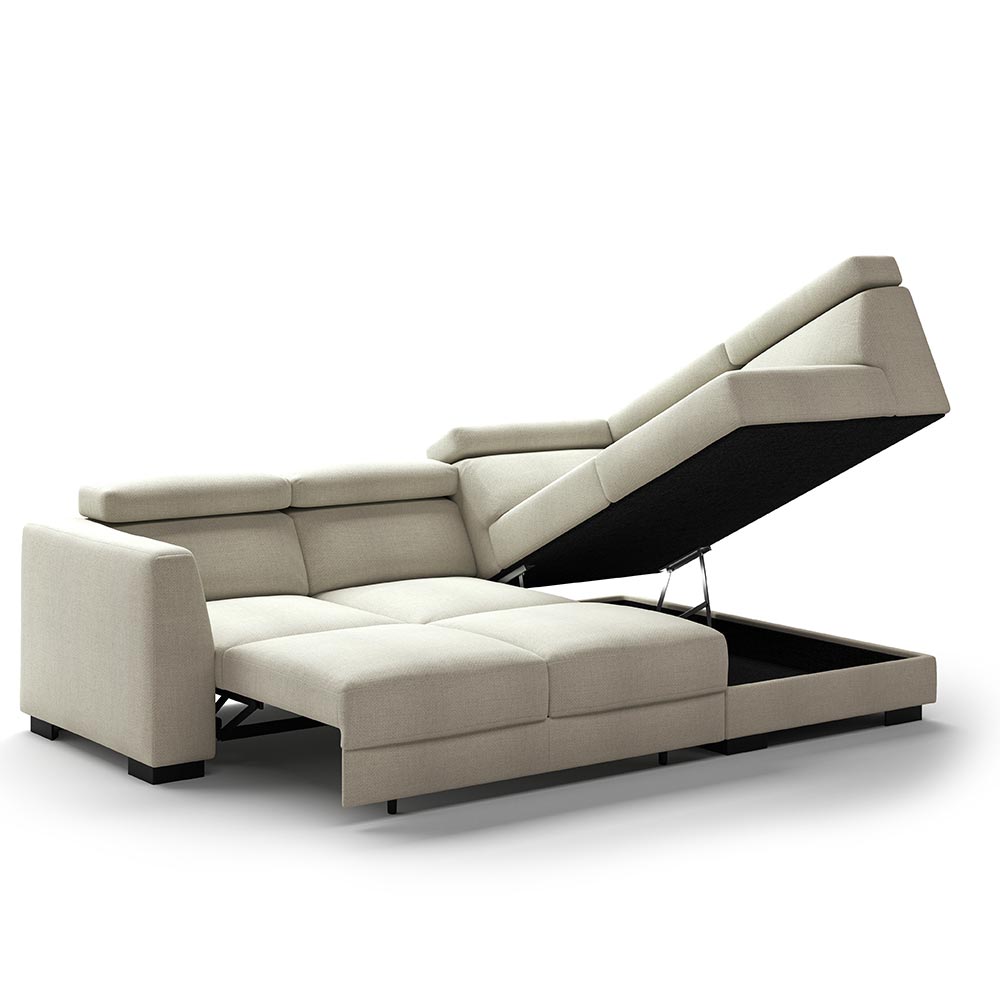 Luonto Halti Loveseat Sleeper with Chaise and Storage - MOVE Function ...