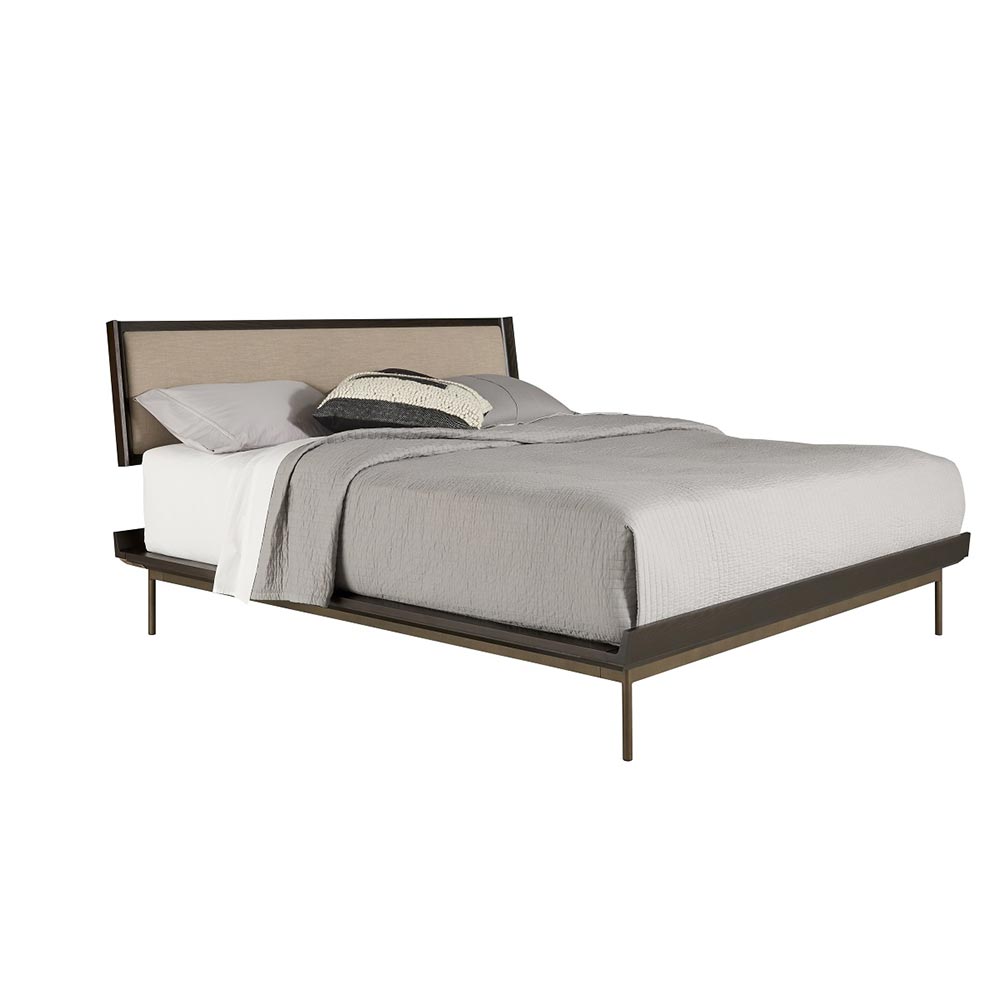 West Bros STRADA Bedroom Queen Bed - Upholstered Headboard: Design Quest