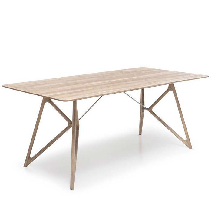 Gazzda TINK Dining Table - White Hardwax Oil - 87 in.: Design Quest